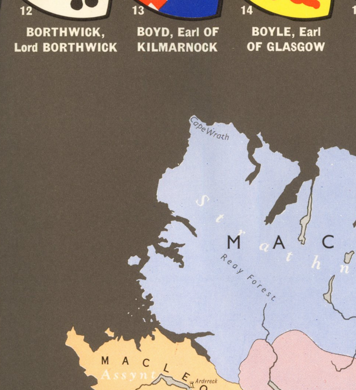 Scotland Clans Family Scottish Clan Map Poster Scotland Family Surnames ...