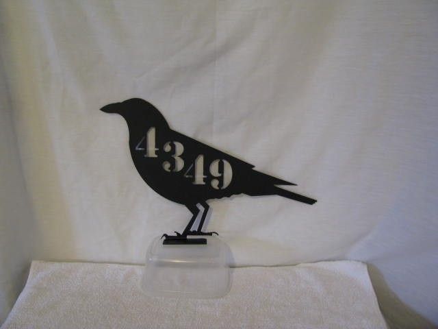Juvenile Raven Crow Mailbox Topper Metal Wildlife Yard Art Silhouette ...