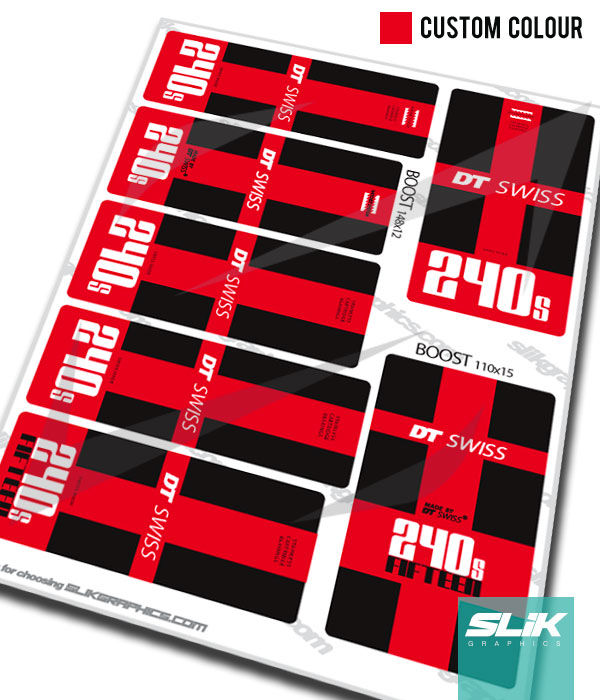 DT Swiss 240s Hub Decal Kit - Slik Graphics
