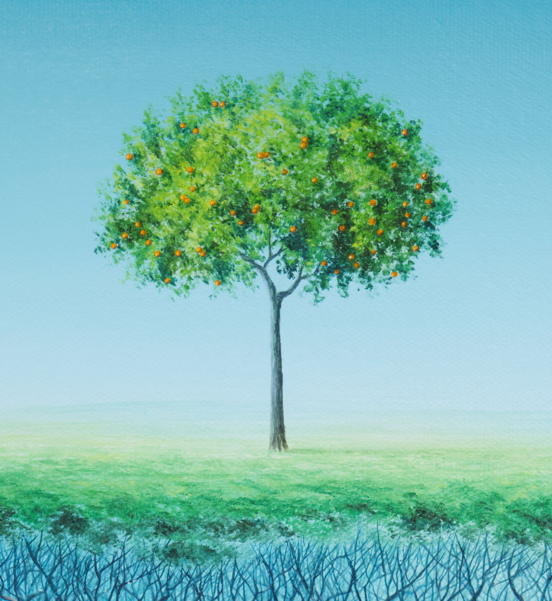 The Land of the Orange Tree (original surrealist painting 24x30 in ...