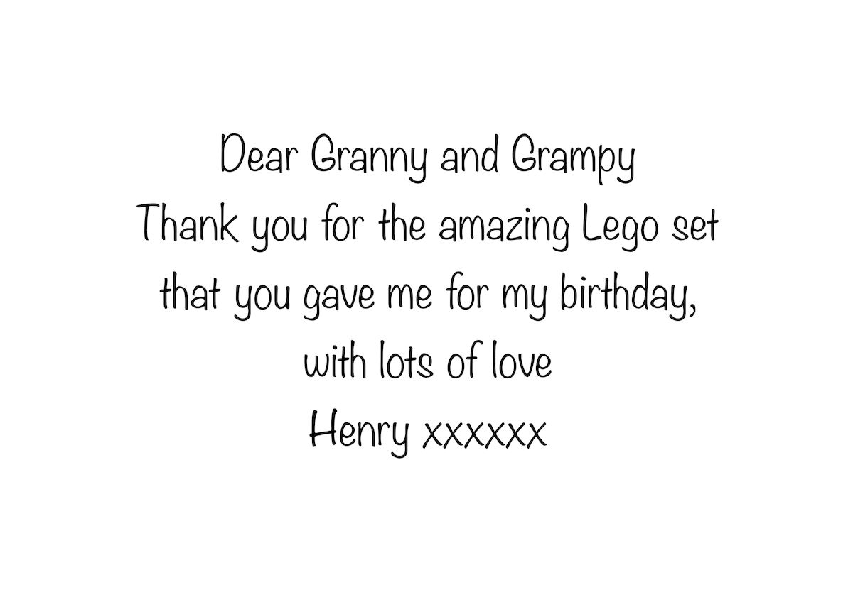 Building Bricks Thank You Card - Glyn West Design