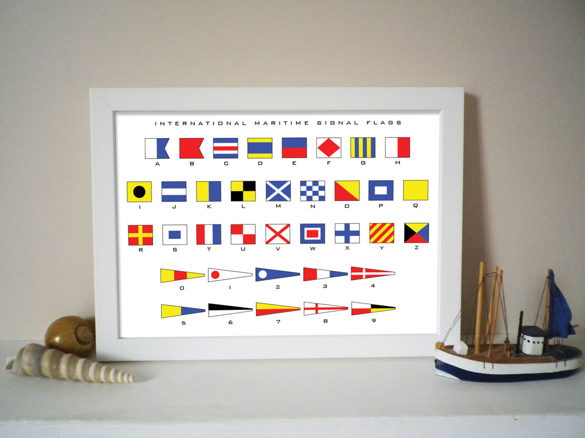 Nautical Signal Flags Alphabet Print - Glyn West Design