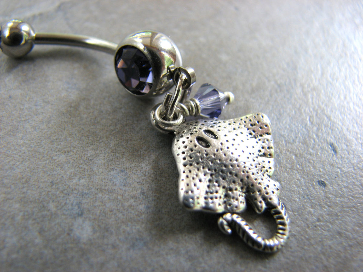 Stingray Belly Button Piercing Ring - Bits off the Beach