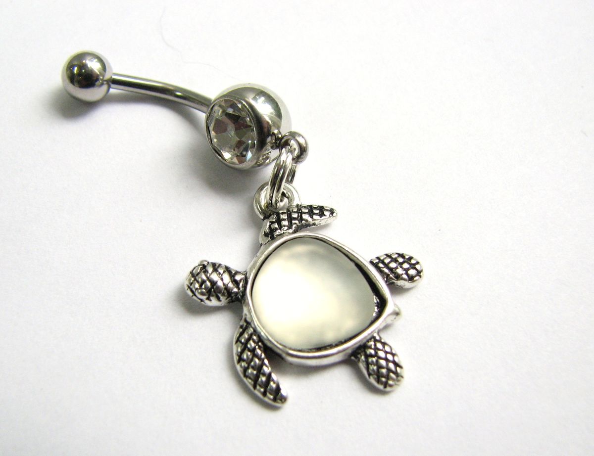 Sea Turtle Charm Belly Button Piercing - Bits off the Beach