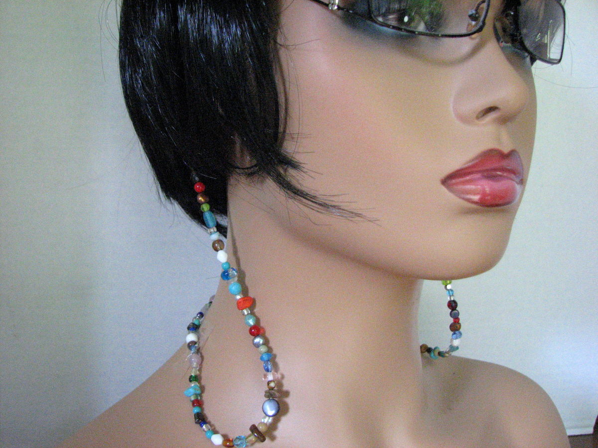 Colorful Beaded Eye Glass Chain - Bits off the Beach