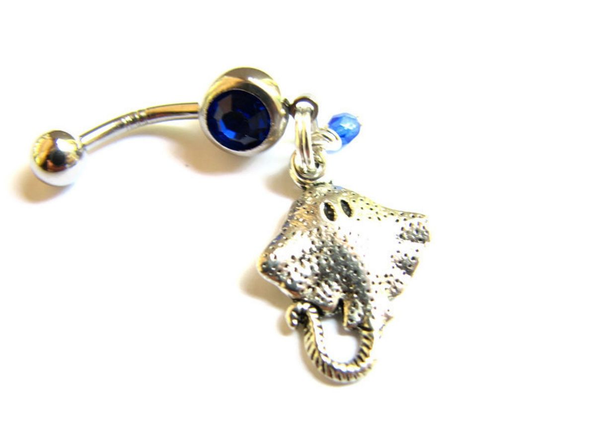 Stingray Belly Button Piercing Ring - Bits off the Beach