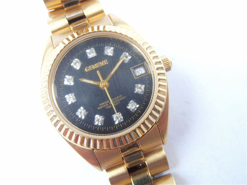 Vintage Geneve Ladies Watch Geneve Ladies Gold Tone Watch Geneve ...