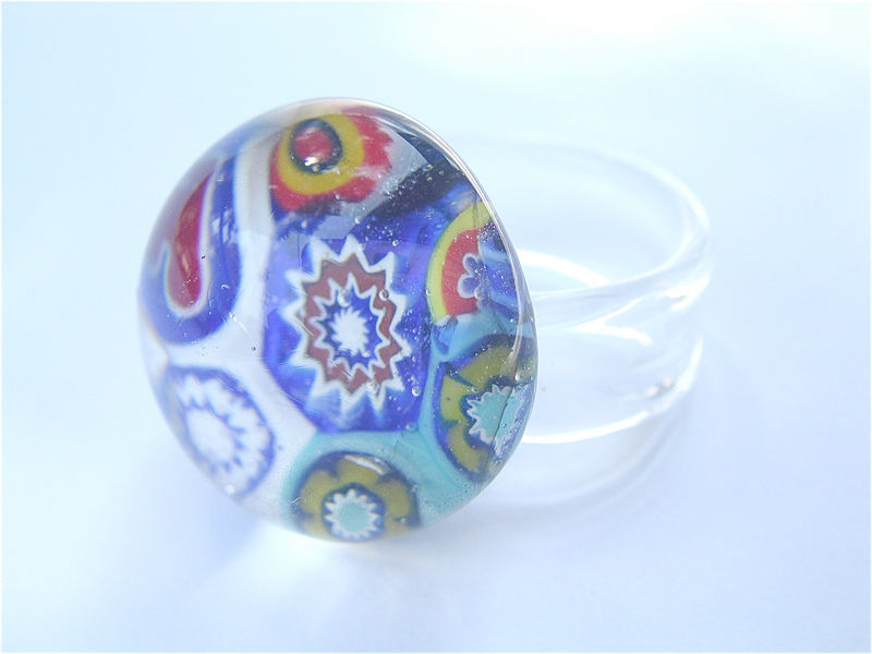 Vintage Venetian Ring Murano Crystal Ring Multicolored Ring Italian ...