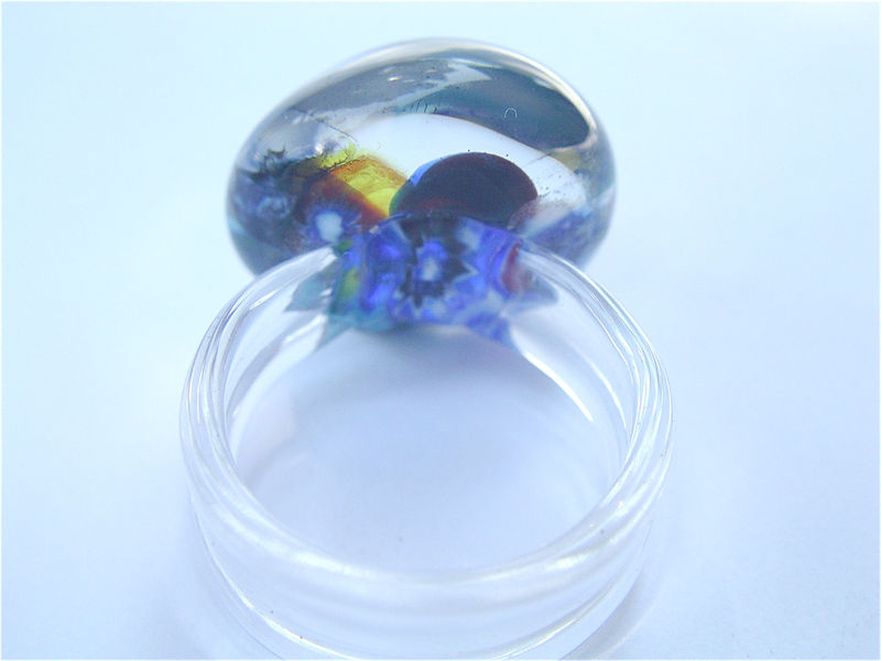 Vintage Venetian Ring Murano Crystal Ring Multicolored Ring Italian ...