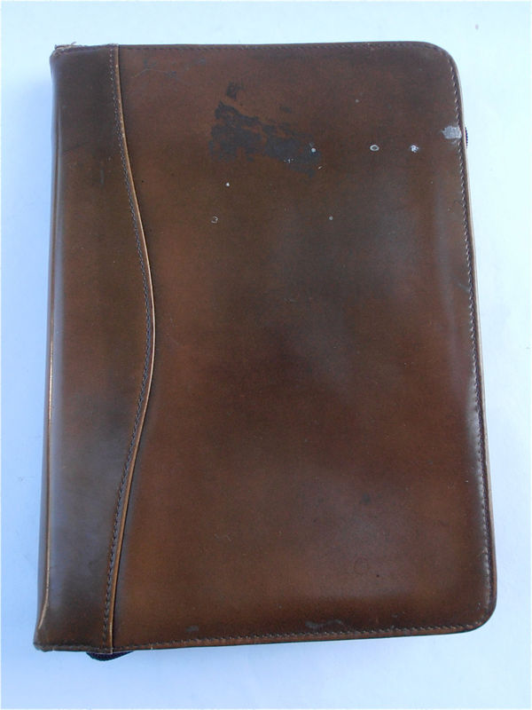 Vintage Brown Leather Binder Vintage Leather Brown Organizer Vintage ...