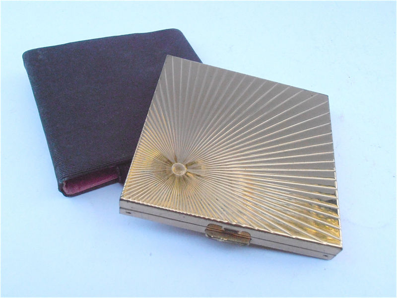 Vintage Revlon Gold Tone Compact Vtg Revlon Love Pat Mirror Facial ...
