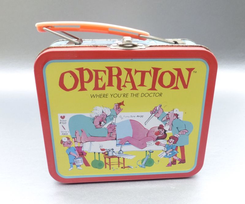 Vintage 1997 Operation Metal Lunch Box Small Tin Pail Hasbro Where You ...