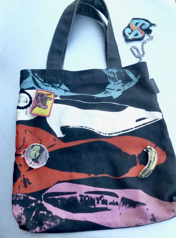 Original Andy Warhol NYC Loop Tote Bag Heavy Canvas MoMA Collectible ...