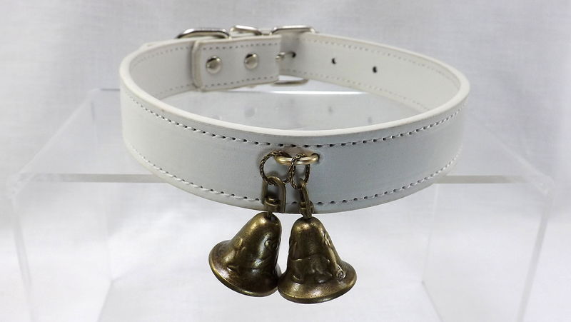 Bdsm collar with rabbit bells gift for submissive Slave bell collar ...