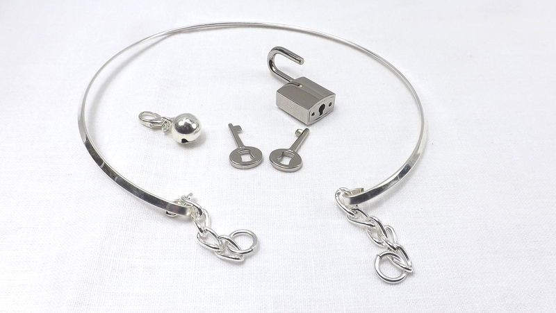 Locking Day Collar Bdsm Metal Band collar lock and key wire collar ...