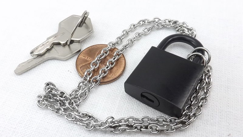 Stainless Steel Chain Black Lock Locking Jewelry - Pinch the Muse