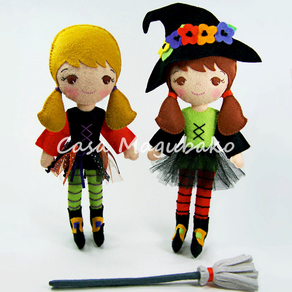 Felt Witch Doll Sewing Digital Pattern - PDF File Tutorial - DIY ...