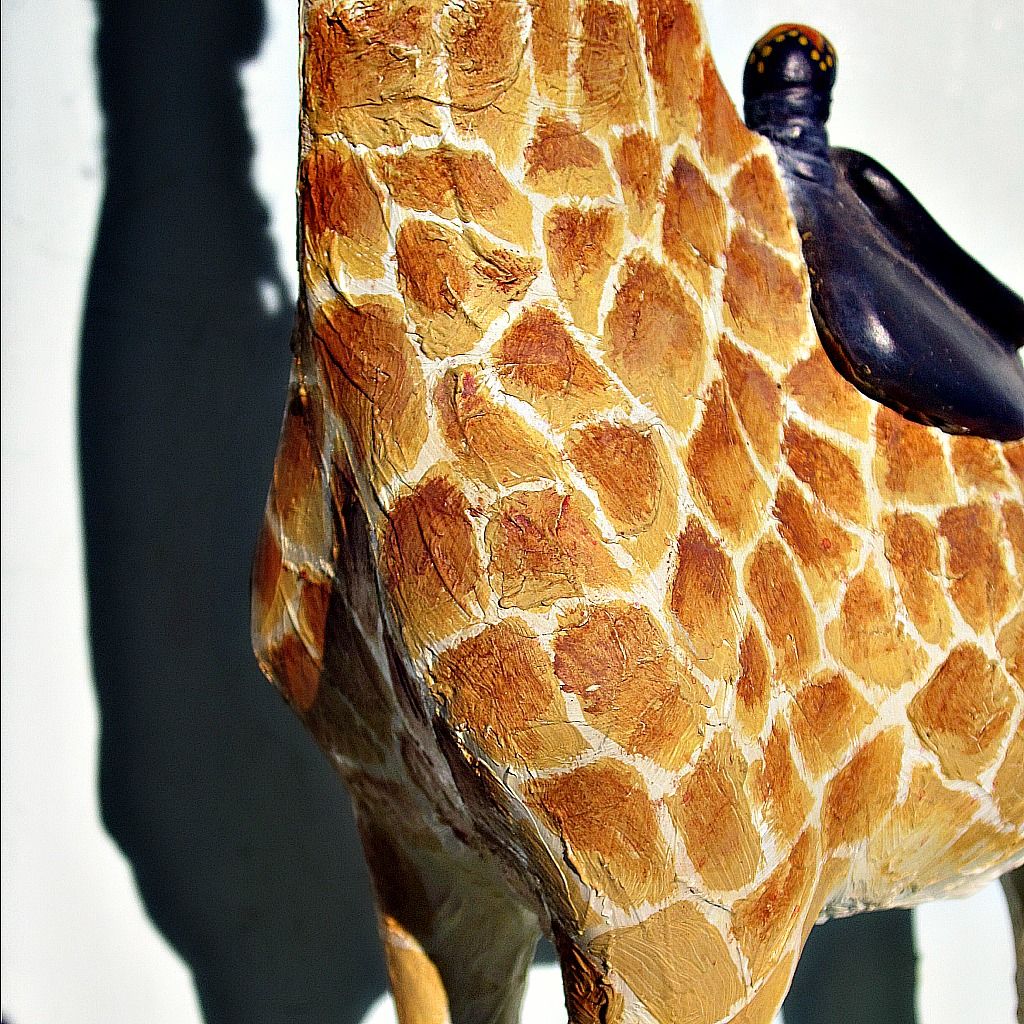 Giraffe Figurine, Paper Mache Recycled Art Toy Sculpture: Cecile ...