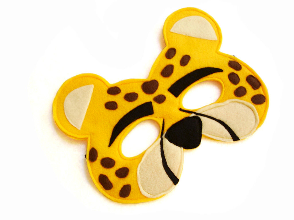 Children's Safari Animal CHEETAH Felt Mask - Magical Attic
