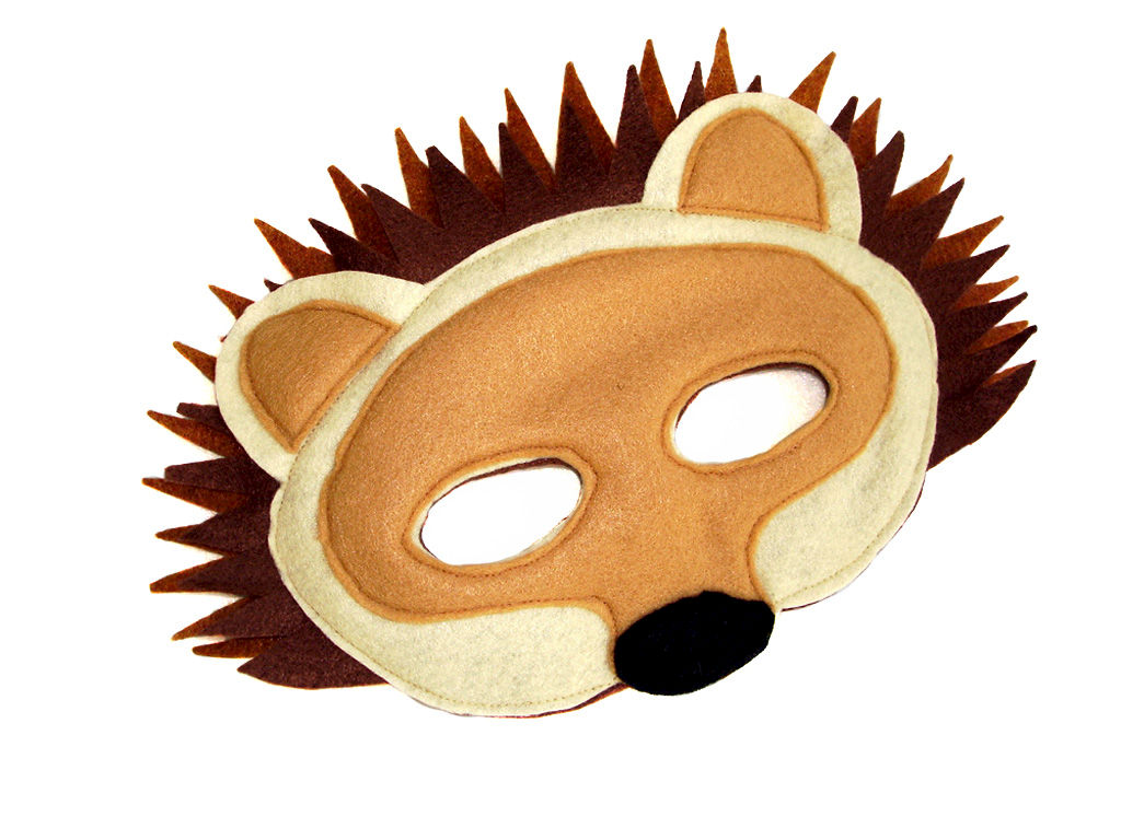 Children's Woodland Animal HEDGEHOG Felt Mask - Magical Attic