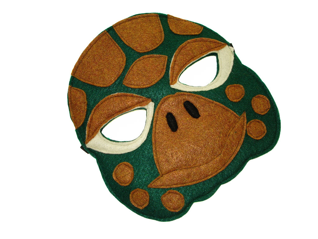 Children's Animal TURTLE Felt Mask - Magical Attic