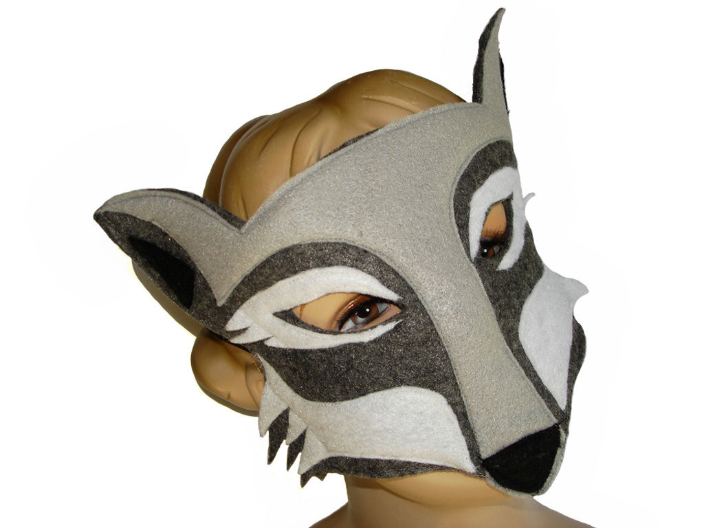 Children's Woodland Animal WOLF Felt Mask - Magical Attic