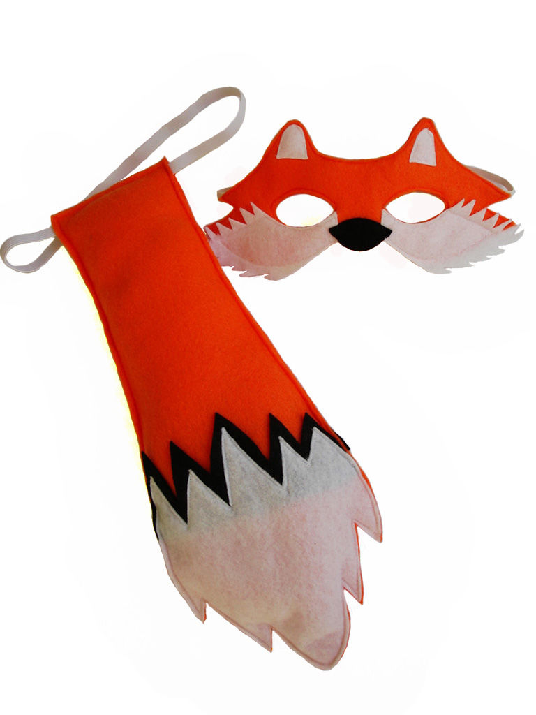 Children's Woodland Animal RACCOON Felt Mask and Tail Set - Magical Attic