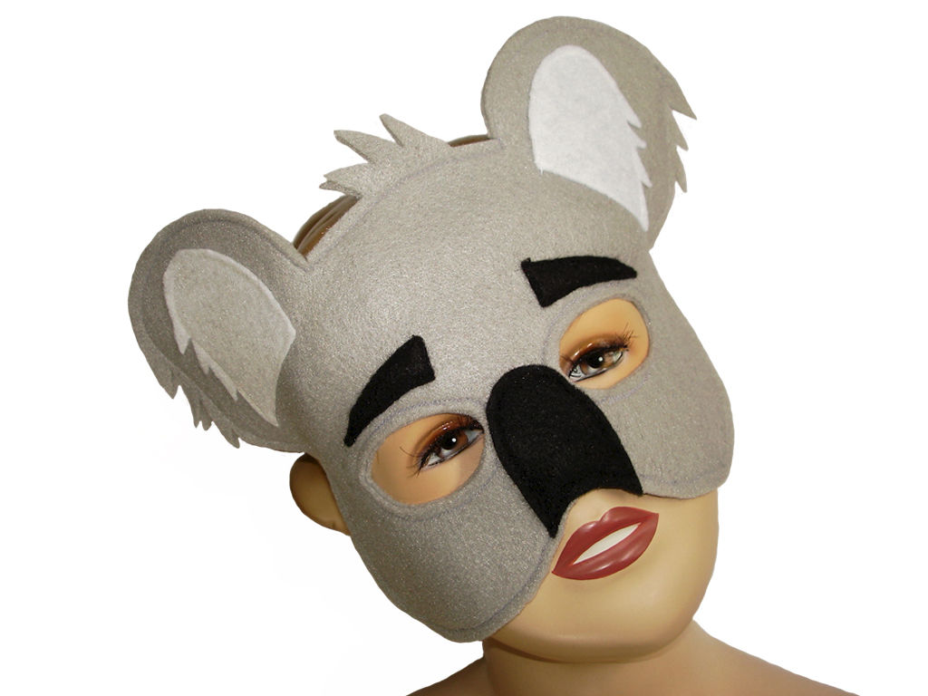 Children's Animal KOALA Bear Felt Mask - Magical Attic