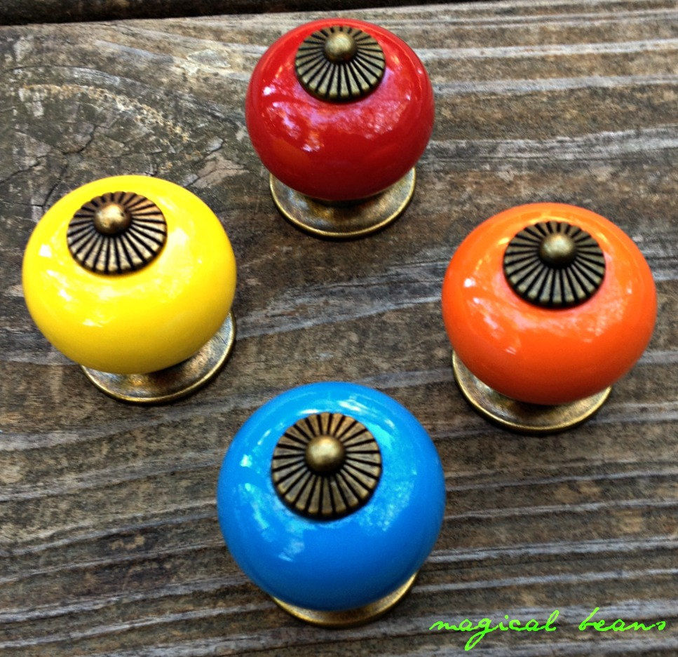 Decorative Ceramic Furniture Knobs in Multiple Colors - Magical Beans Home