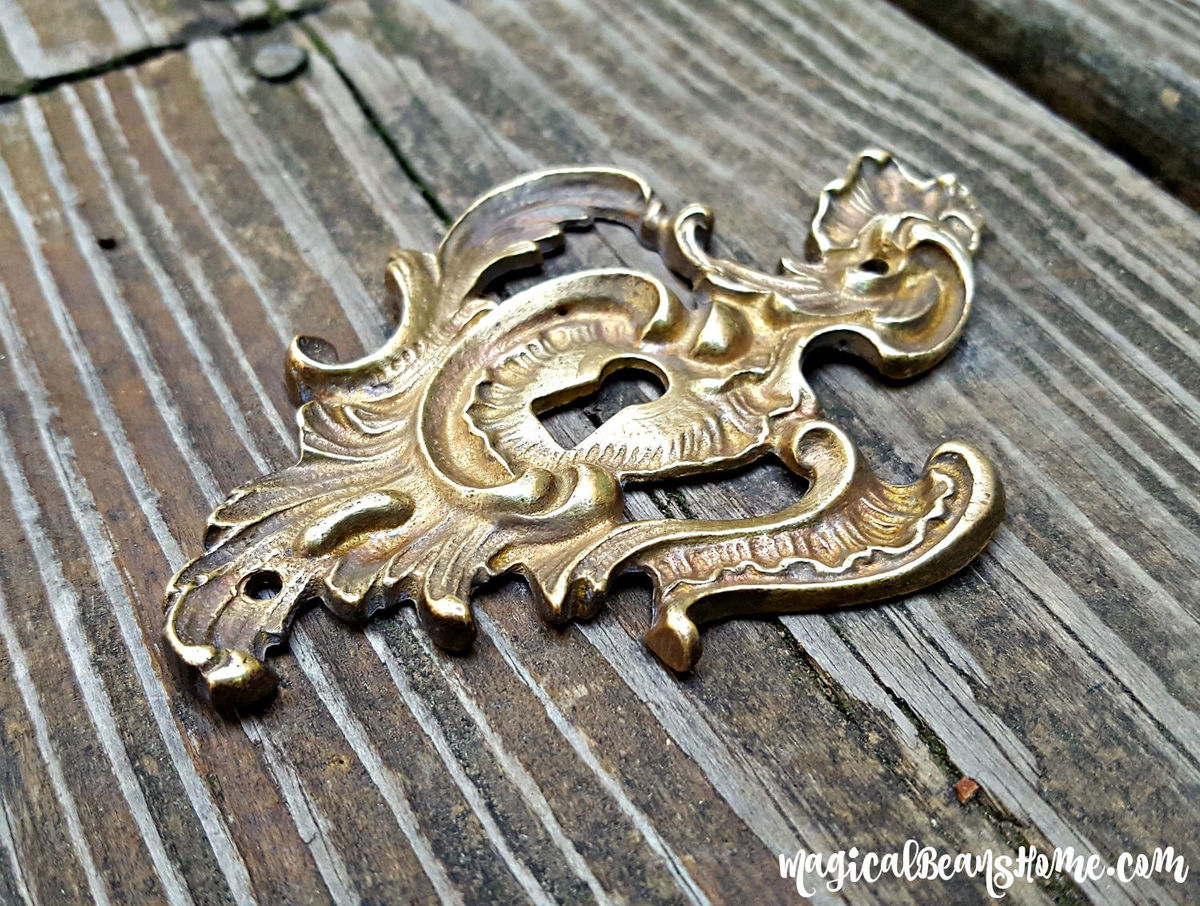 Vintage Keeler Brass Co Decorative Backplate in Solid Brass [Backplate ...