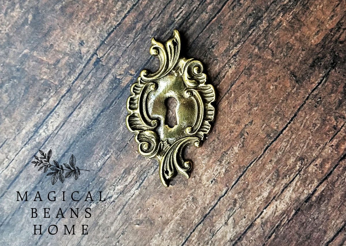 Antique Keeler Brass Co French Provincial Gold Skeleton Keyhole ...