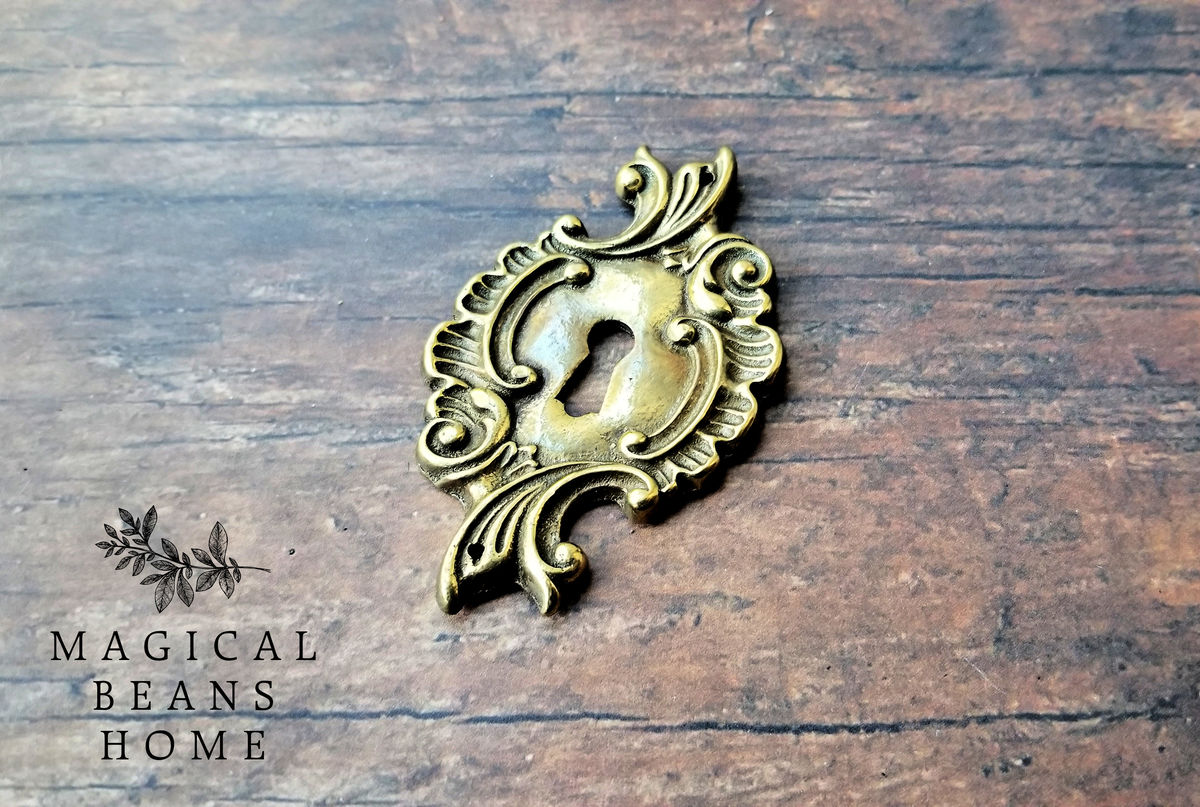 Antique Keeler Brass Co French Provincial Gold Skeleton Keyhole ...