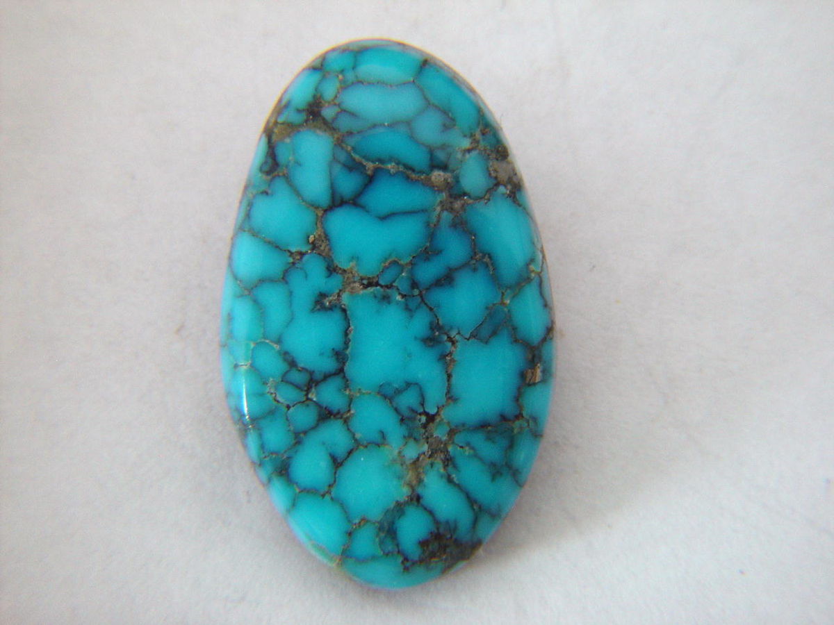 High Grade Spider Web Turquoise Custom Set in Sterling Silver ...