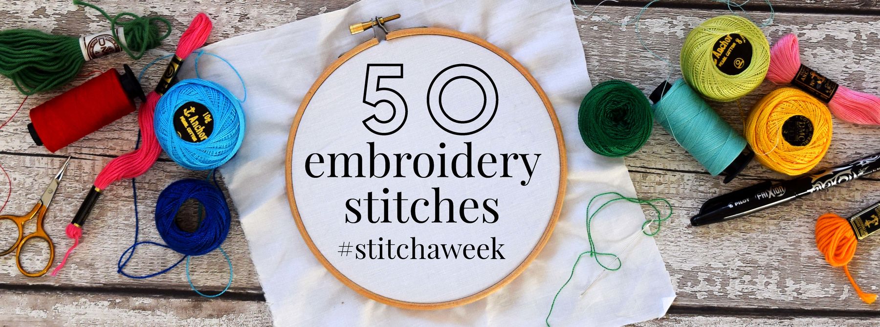 50 Embroidery Stitches Stitchalong - Leah Halliday