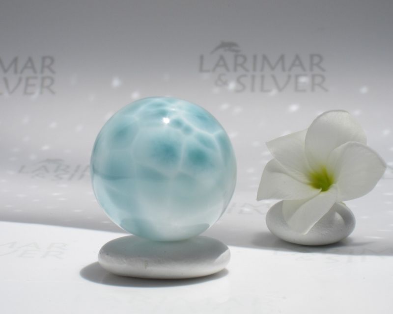 SOLD OUT - BIG Larimar sphere - Atlantis Crystal Ball - diameter 34mm ...