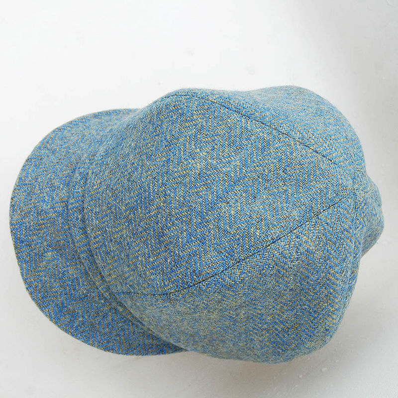 Blue Harris tweed newsboy cap ZUTjean - ZUT hats