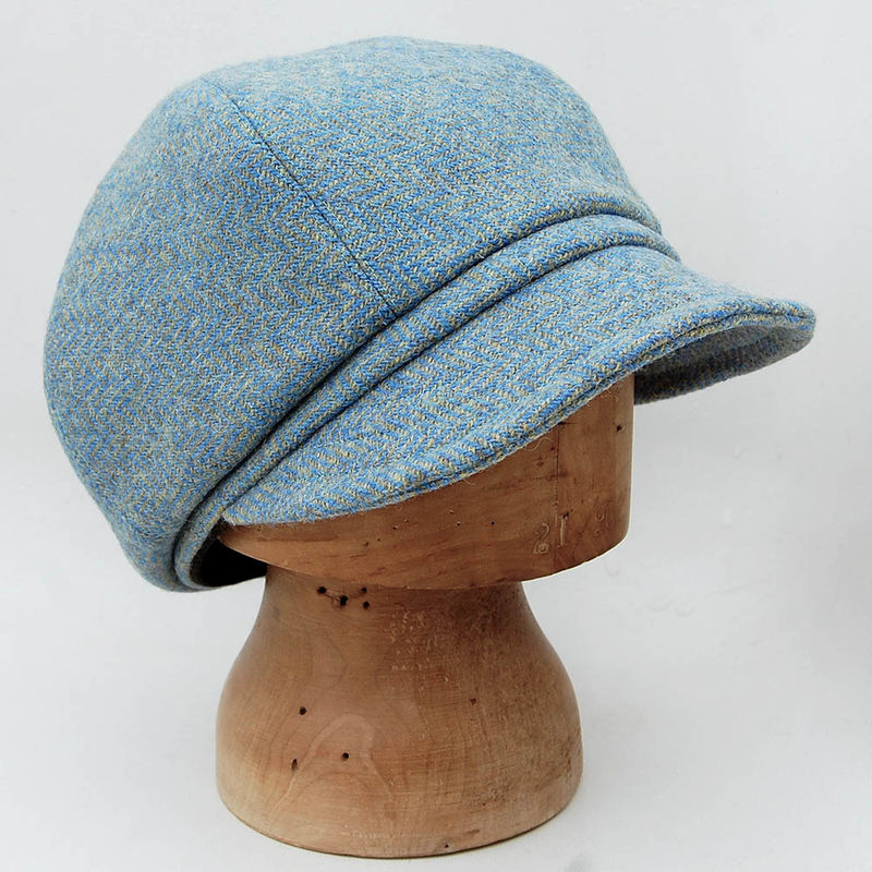 Blue Harris tweed newsboy cap ZUTjean - ZUT hats