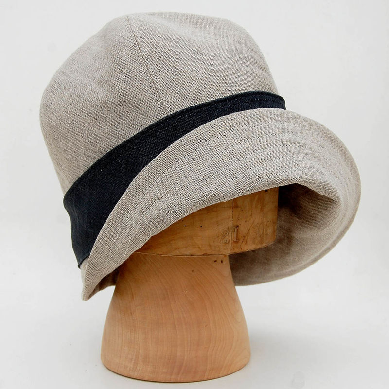 Natural French linen sun hat ZUTceleste - ZUT hats