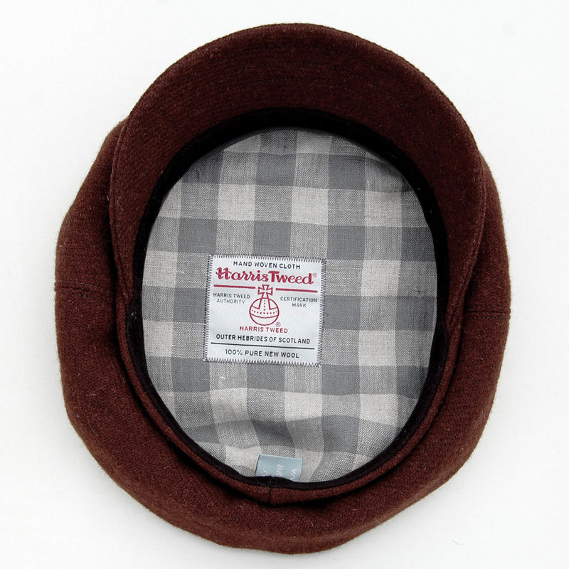 Handmade brown Harris Tweed captains cap - ZUTmaud - ZUT hats
