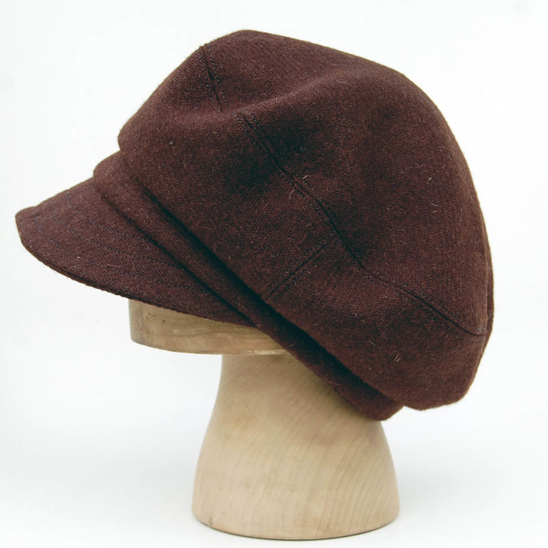 Handmade brown Harris Tweed captains cap - ZUTmaud - ZUT hats