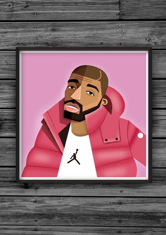 Cell phone - Hip Hop Head prints by Dale Edwin Murray