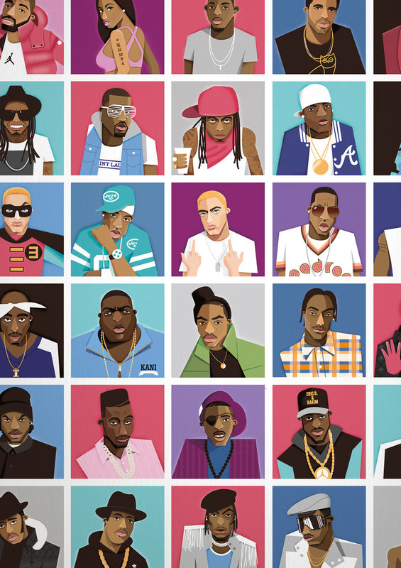 HipHopHead 'Legends' - Hip Hop Head prints by Dale Edwin Murray
