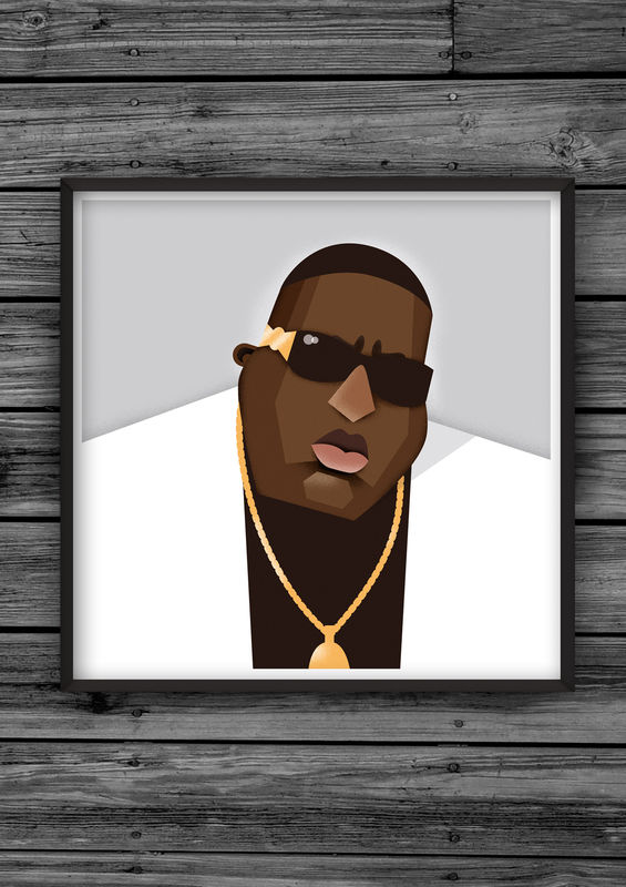 HipHopHead 36 - Hip Hop Head prints by Dale Edwin Murray