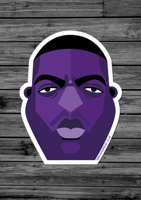 Vinyl sticker 3 - Hip Hop Head prints by Dale Edwin Murray