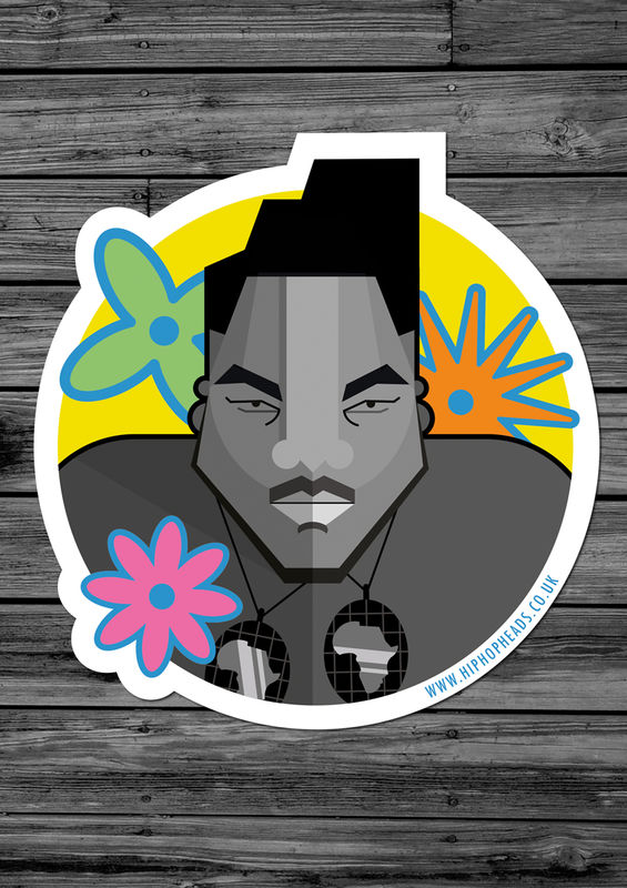Vinyl stickers 11 - Hip Hop Head prints by Dale Edwin Murray