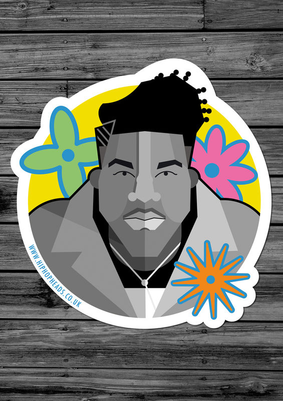 Vinyl stickers 11 - Hip Hop Head prints by Dale Edwin Murray