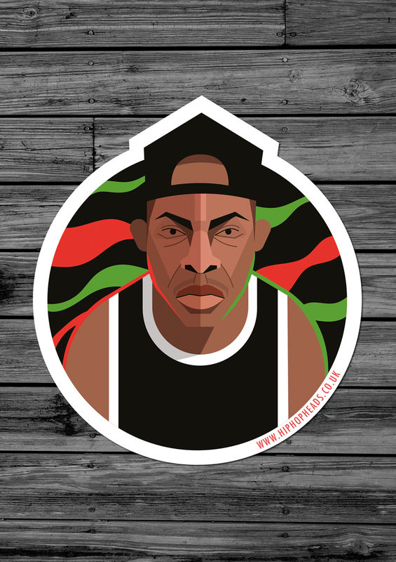 Vinyl stickers 12 - Hip Hop Head prints by Dale Edwin Murray