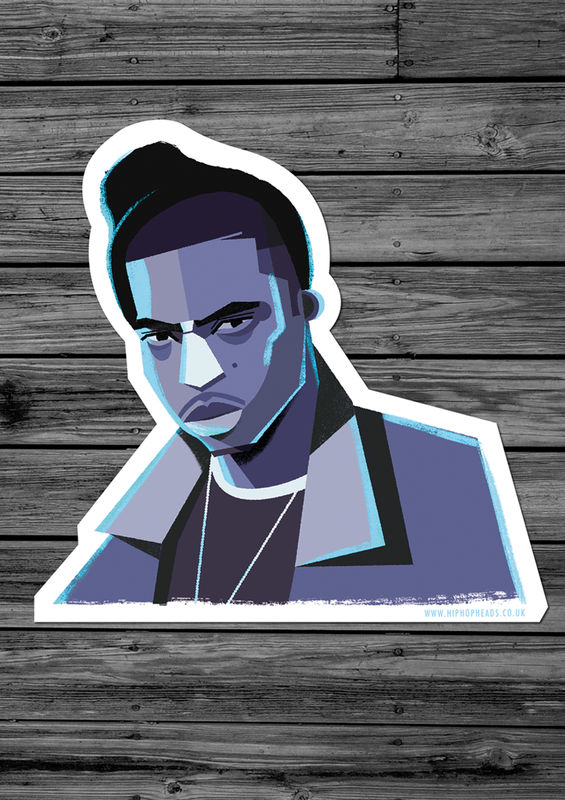 Vinyl sticker 14 - Hip Hop Head prints by Dale Edwin Murray