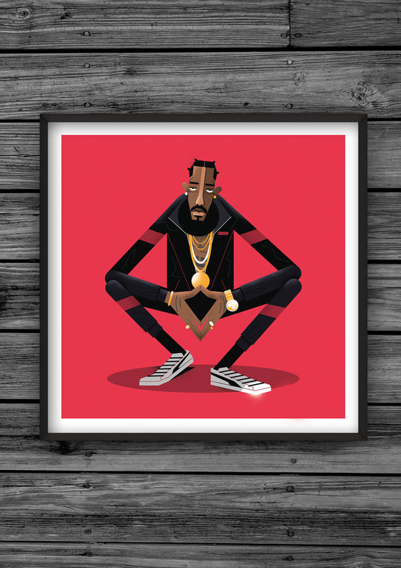NH (Ltd edition) - Hip Hop Head prints by Dale Edwin Murray