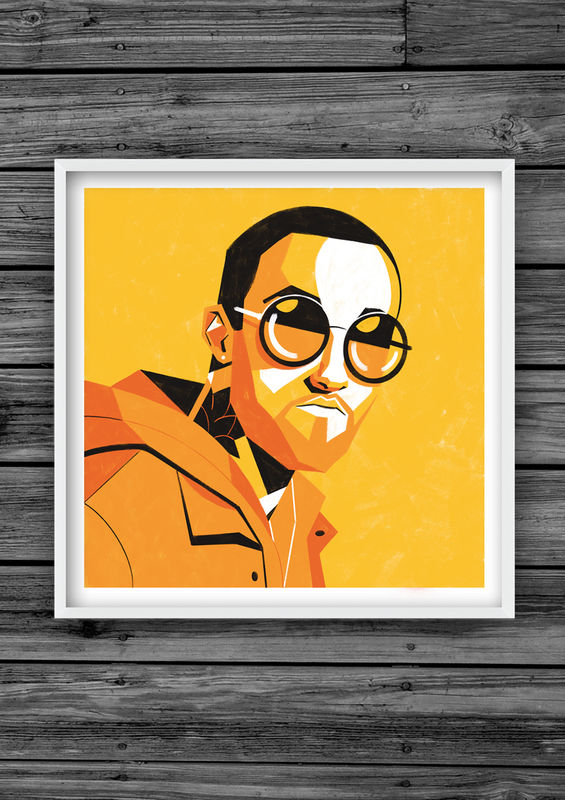 MAC - Hip Hop Head prints by Dale Edwin Murray